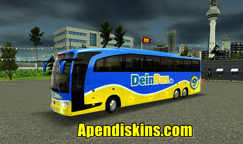 Travego 17 SHD skin DeinBus blue, Skins Bus simulator ultimate | Apendi ...