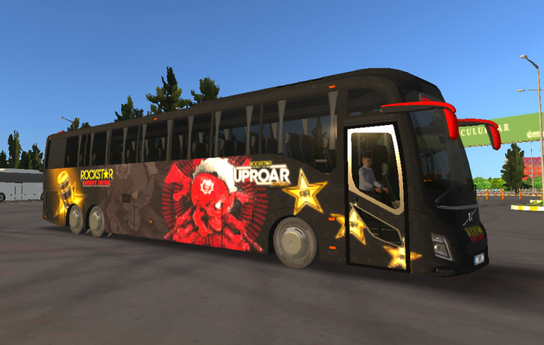 Volvo 9800 skin ROCKSTAR, Bus simulator ultimate Skin | Apendi Skins